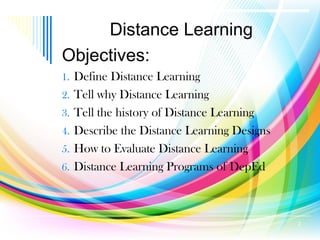 Distance learning final report | PPT