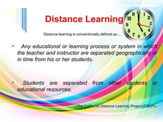 Distance learning final report | PPT