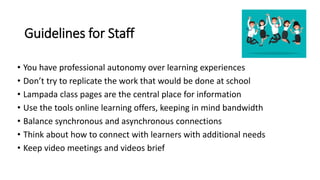 Distance Learning Plan | PPTX