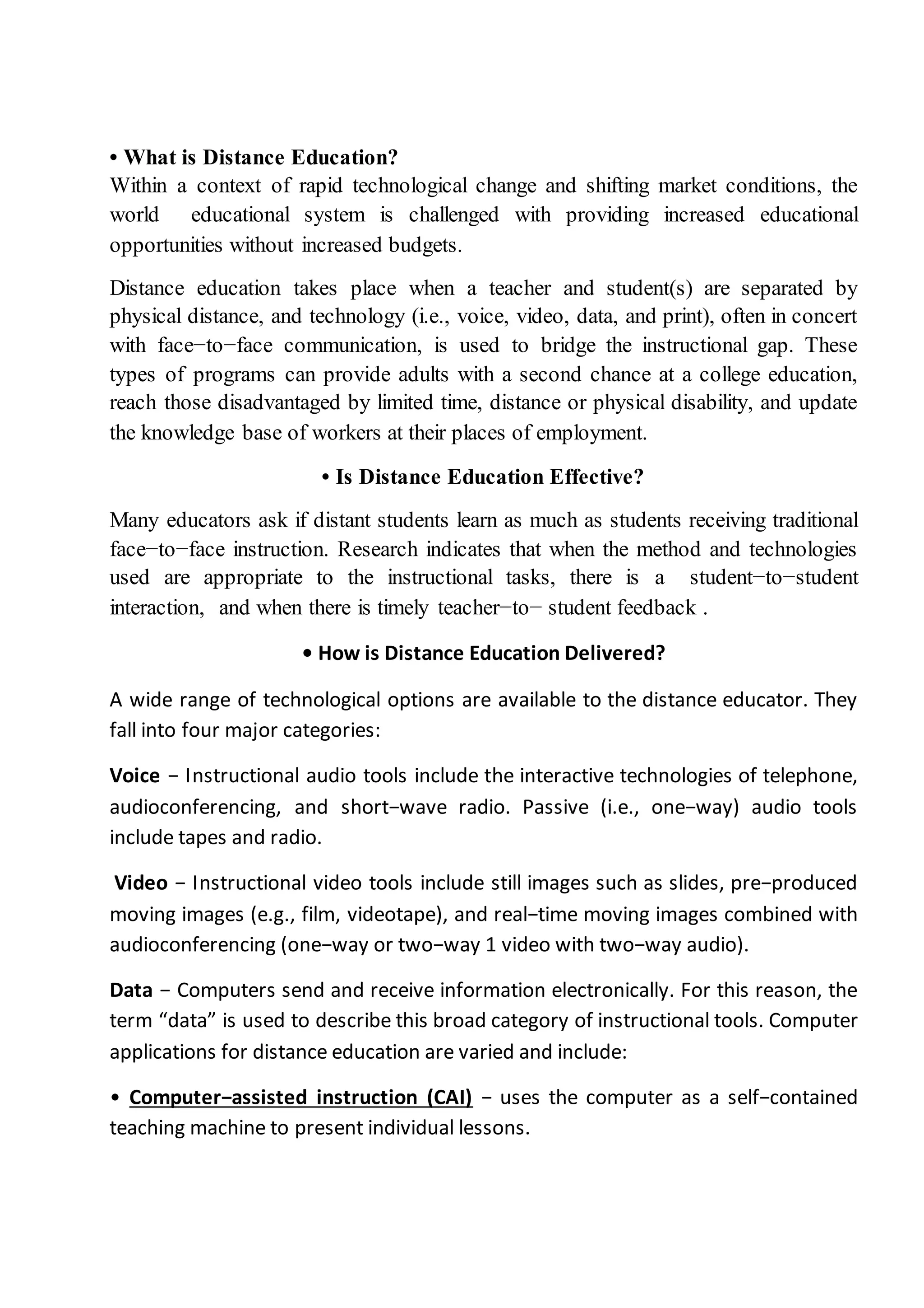 Distance learning teaching strategies | PDF