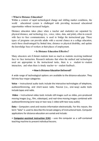 Distance learning teaching strategies | PDF