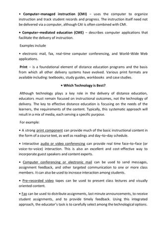Distance learning teaching strategies | PDF