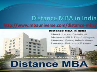 Distance mba in india slide | PPTX