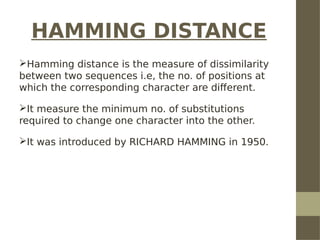 Distance measure between two biological sequences | PDF