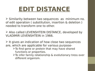 Distance measure between two biological sequences | PDF