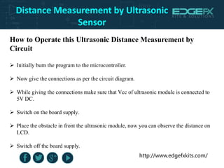 Distance Measurement by Ultrasonic Sensor | PPTX