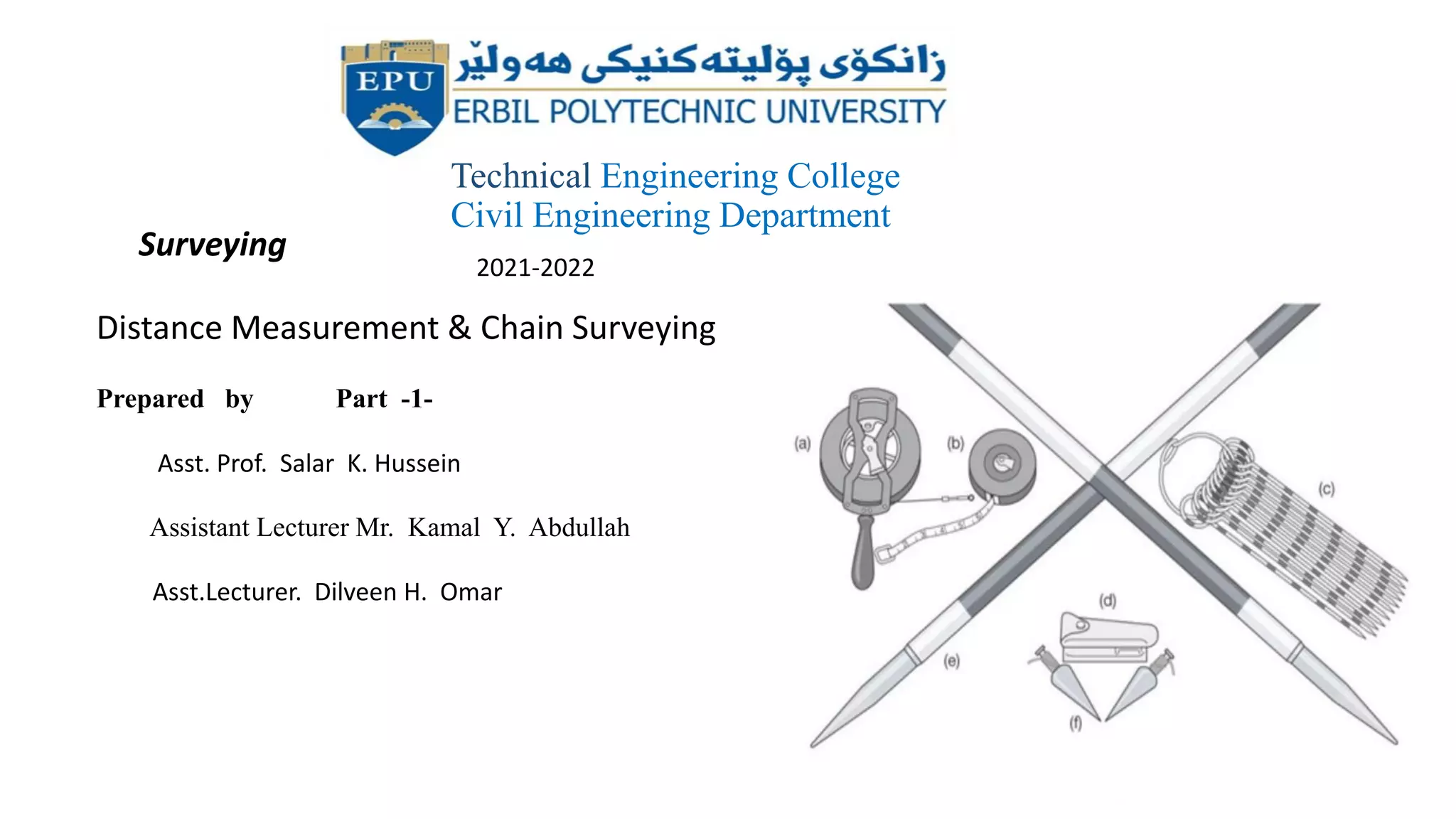Distance Measurement & Chain Surveying | PDF