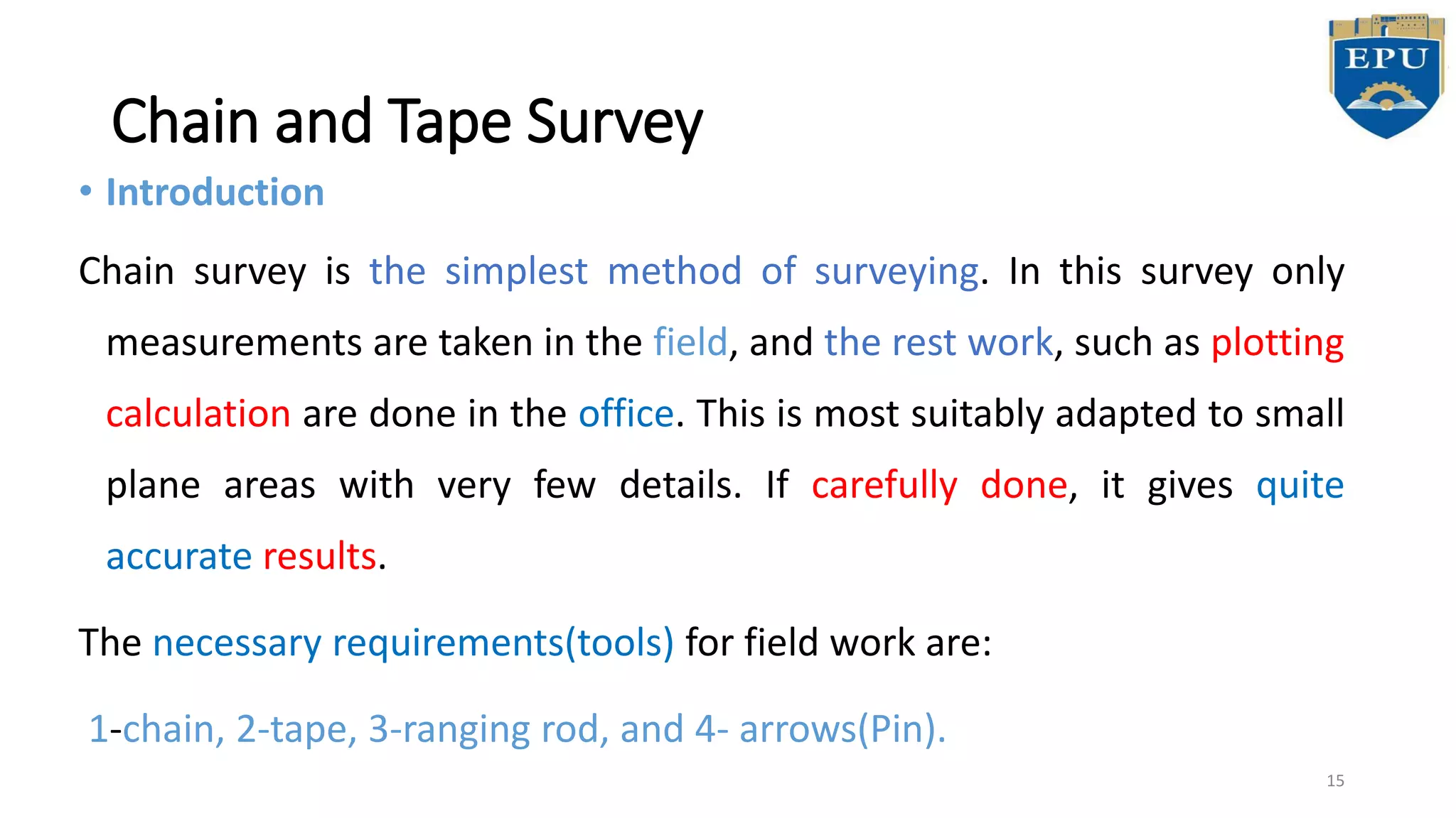 Distance Measurement & Chain Surveying | PDF
