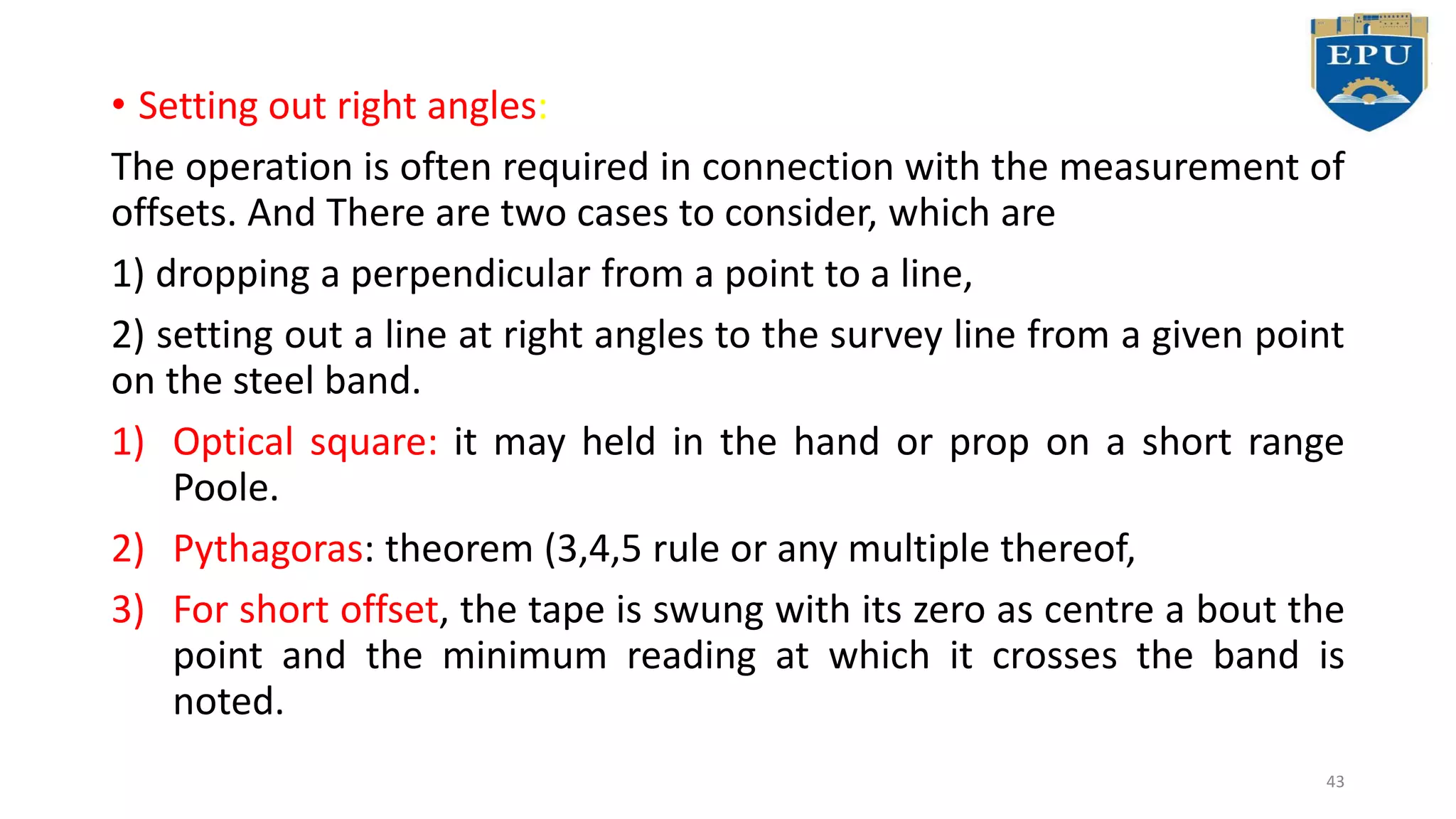 Distance Measurement & Chain Surveying | PDF