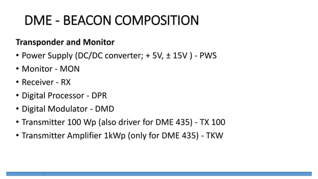 Distance Measurement equipment (DME) | PPTX