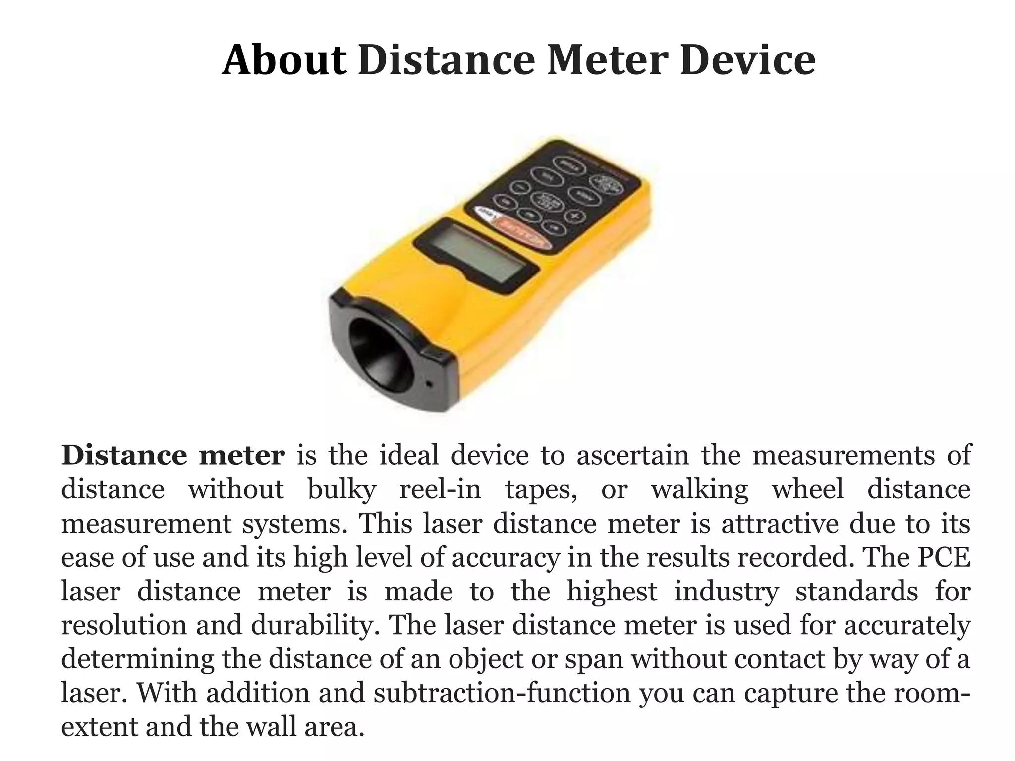 About Distance Meter Device | PPTX | Physics | Science