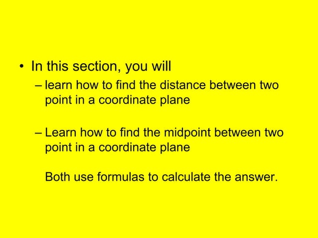 Distance & midpoint formulas 11.5 | PPTX