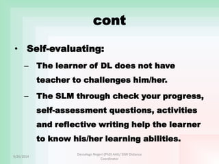 Distance module writing and content editing | PDF
