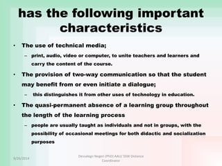 Distance module writing and content editing | PDF