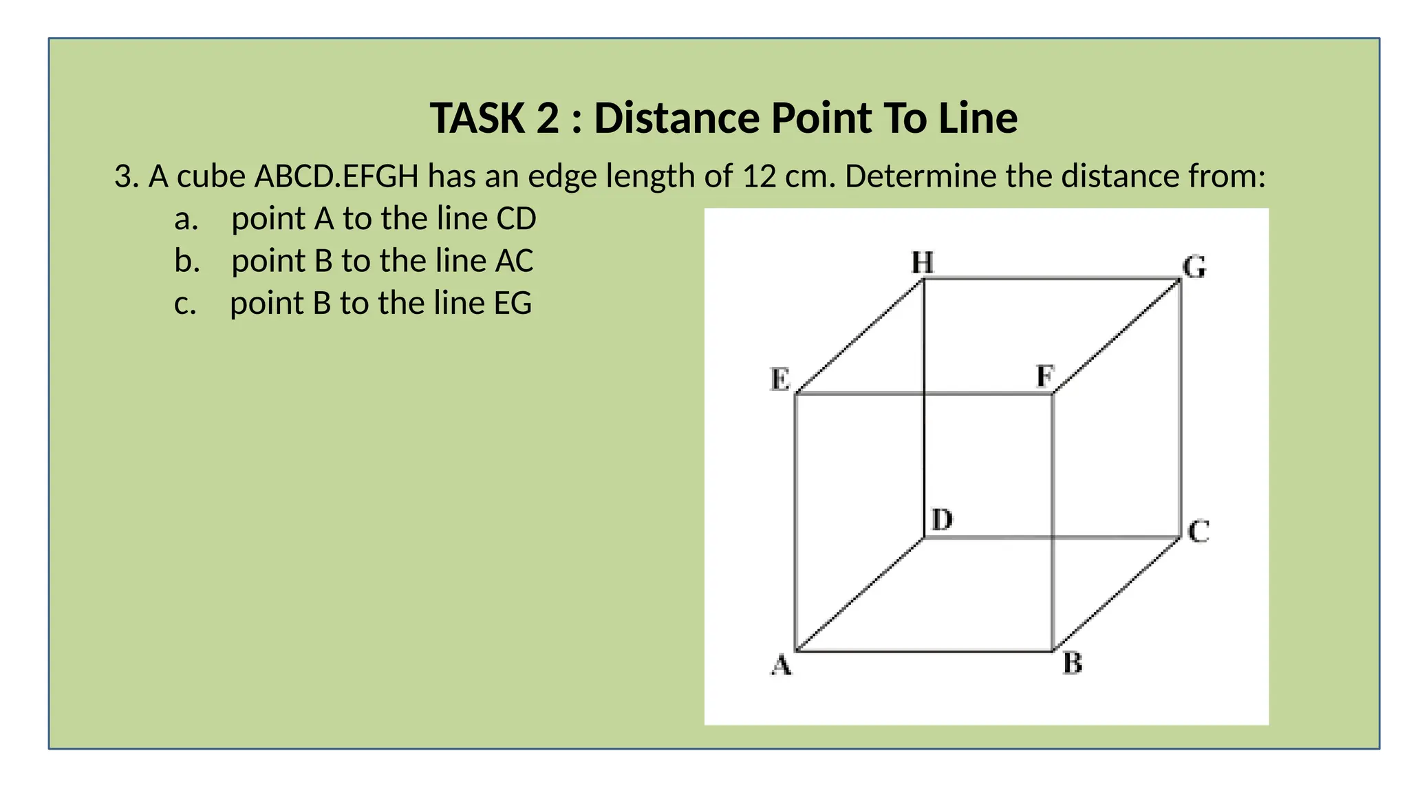 Distance Point to Line.pptx core mathematics grade 12 | PPTX