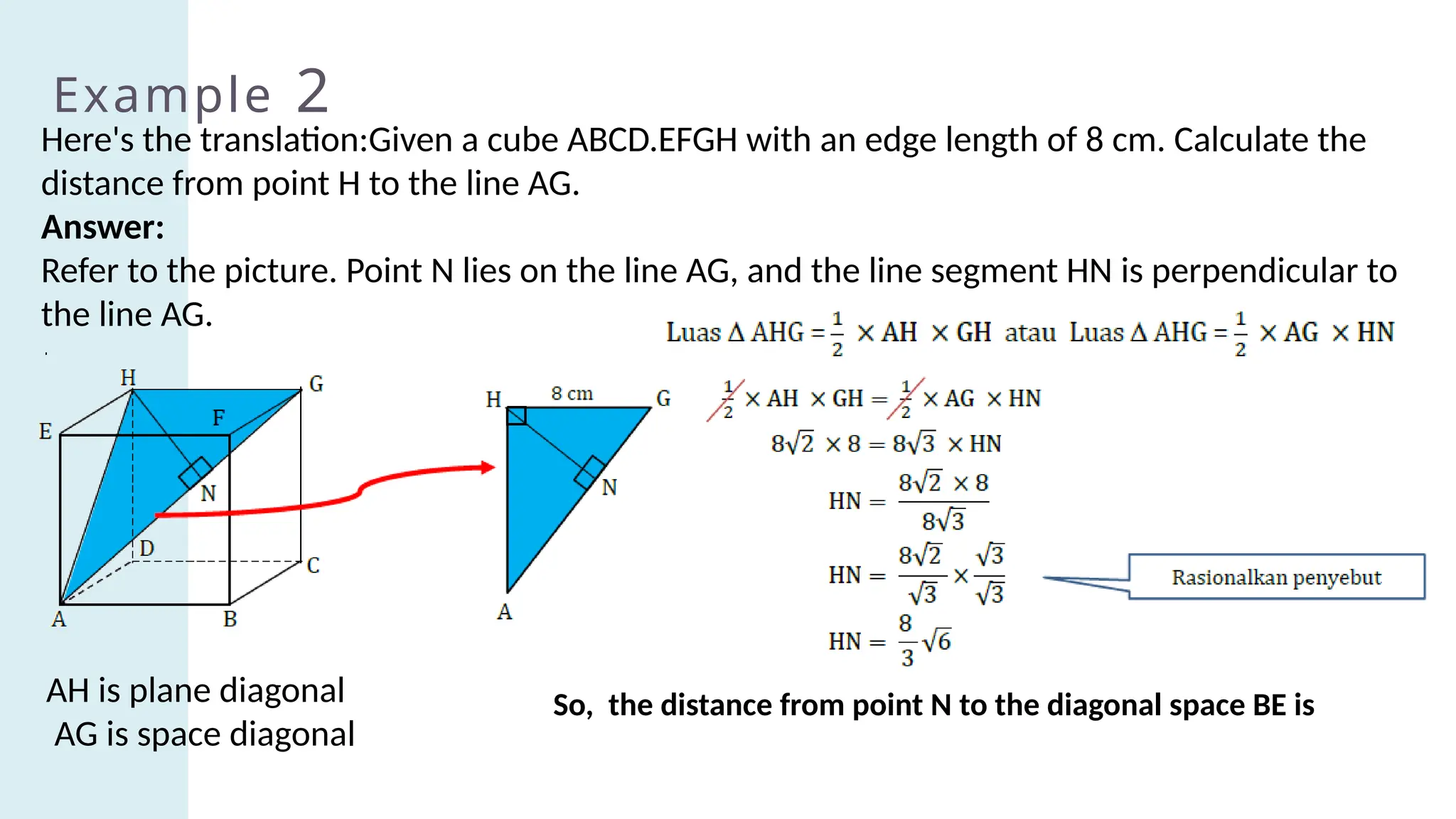 Distance Point to Line.pptx core mathematics grade 12 | PPTX