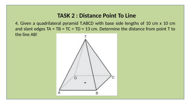 Distance Point to Line.pptx core mathematics grade 12 | PPT