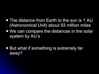 Distances In Space | PPT | Space and Astronomy | Science