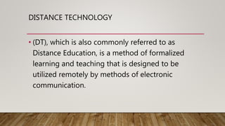 Distance Technologies | PPT