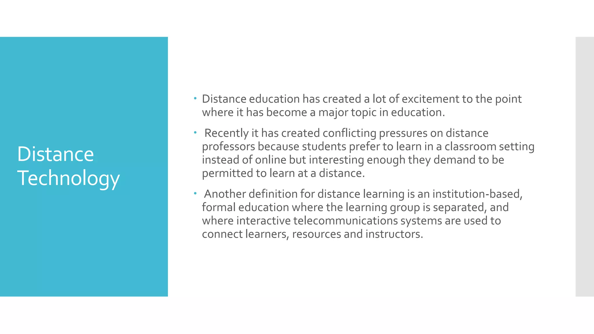 Distance technologies | PPTX