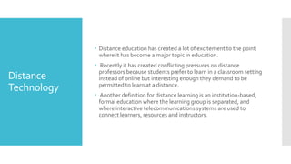 Distance technologies | PPTX