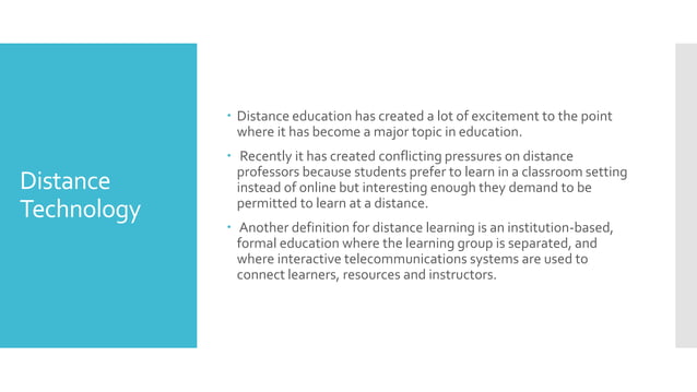 Distance technologies | PPT