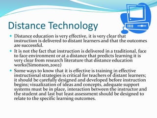 Distance technologies slideshare | PPT