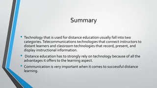 Distance technology | PPTX