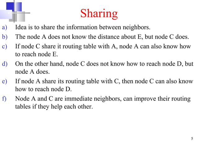 Distance vector routing | PPT