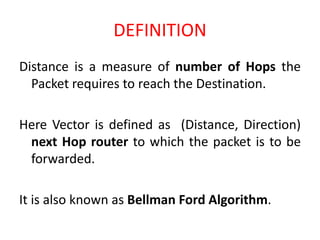 Distance Vector Routing Protocols | PPTX