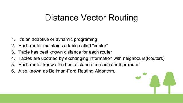 Distance vector routing | PPTX