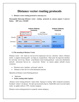 Distance Vector Routing Protocol гэж юу вэ ? | PDF