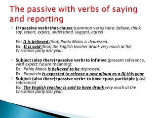 distancing expressions, the passive C level.ppt