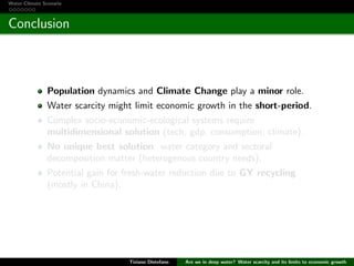 Are We deep in water? Water Scarcity and it's limit to economic growth ...