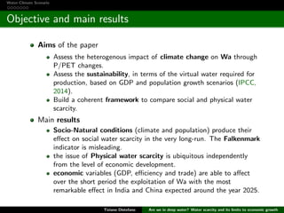 Are We deep in water? Water Scarcity and it's limit to economic growth ...