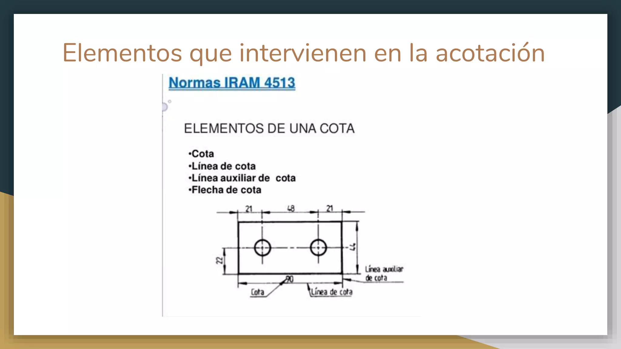 Normas de acotación en el dibujo técnico | PPTX