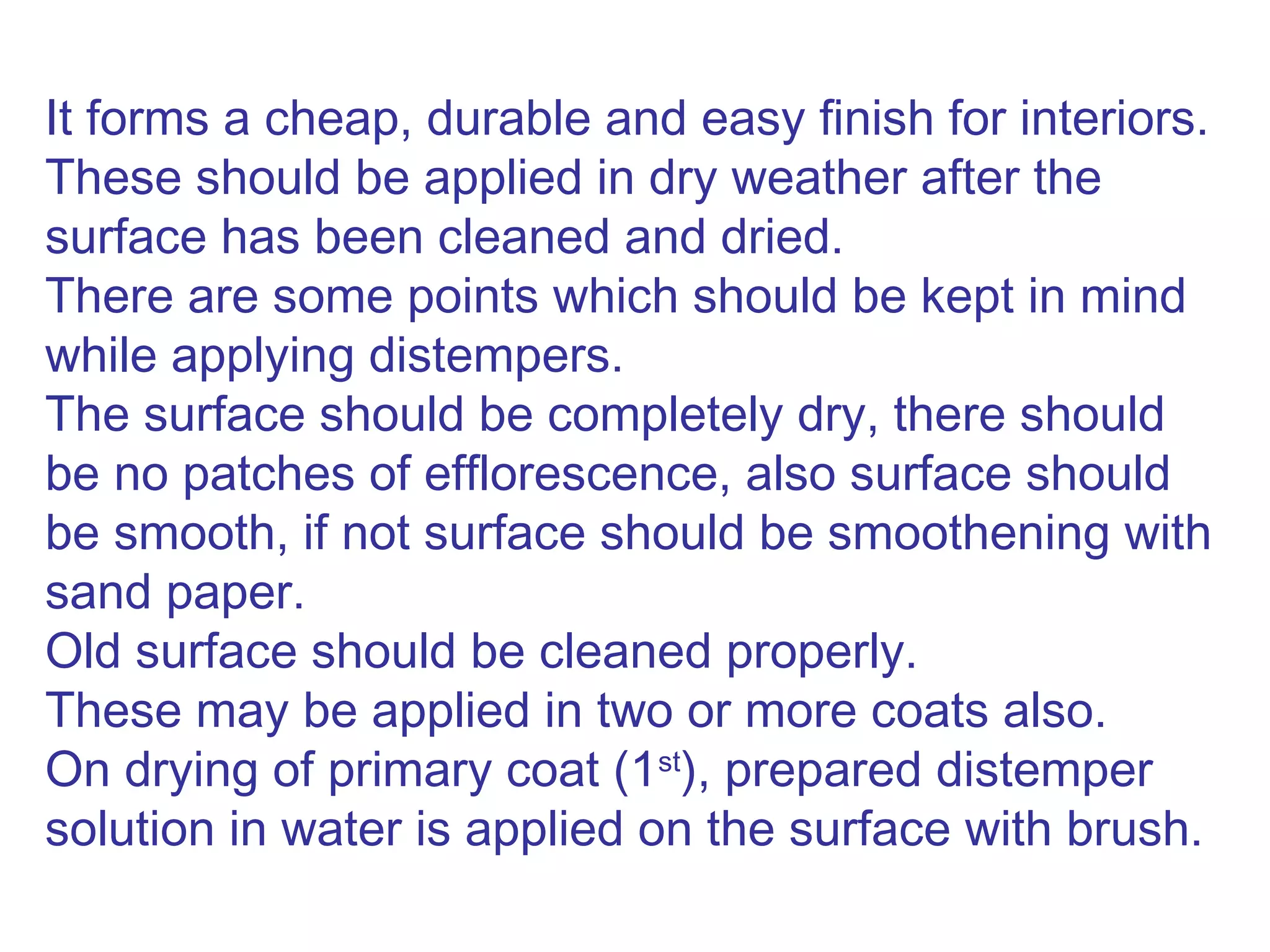 Distemper, adhesives | PPT