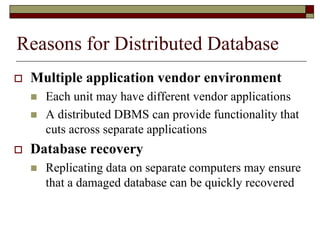 distributed database management system.ppt | Databases | Computer Software and Applications