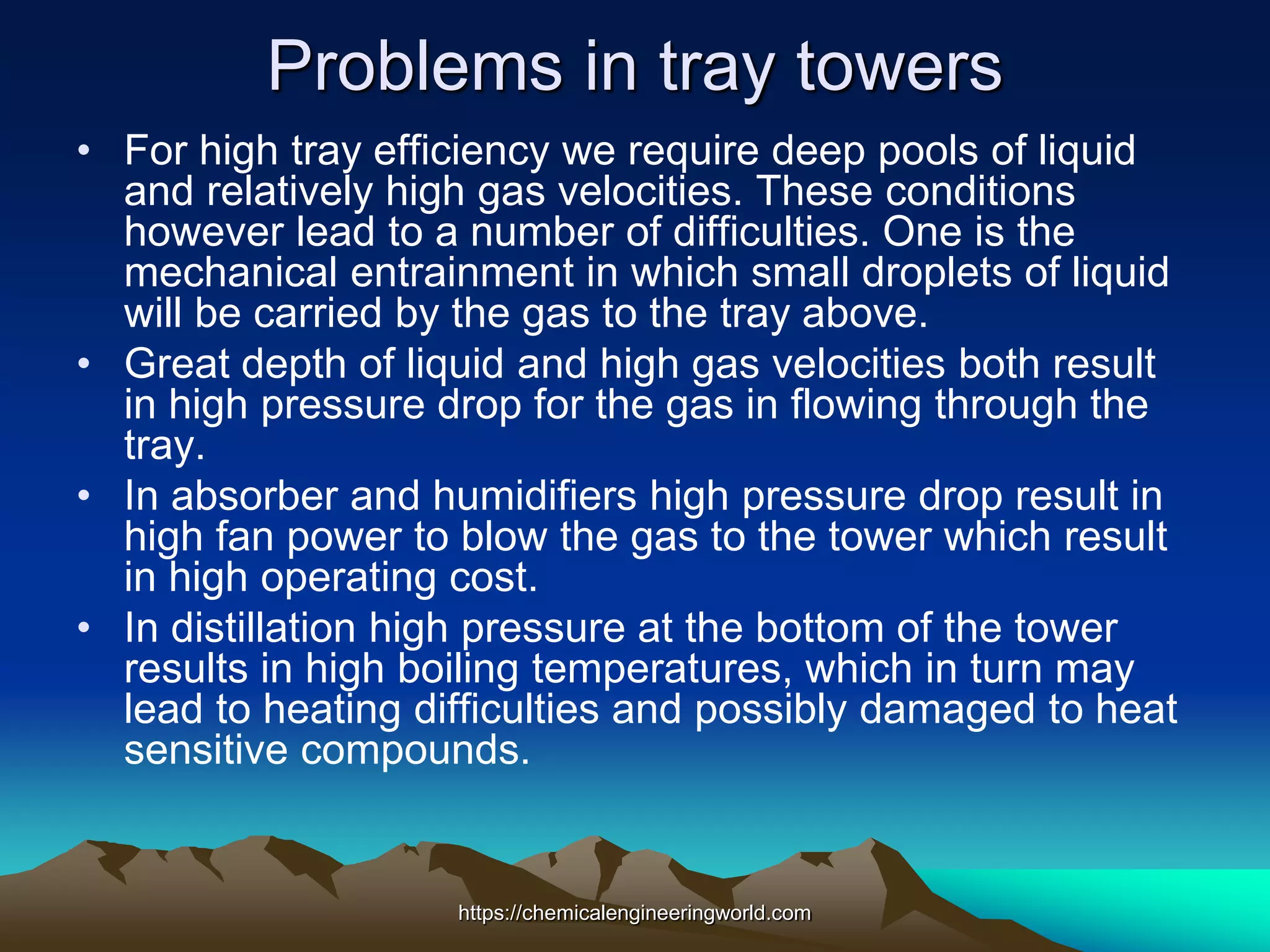Types of Distillation & column internals | PPTX