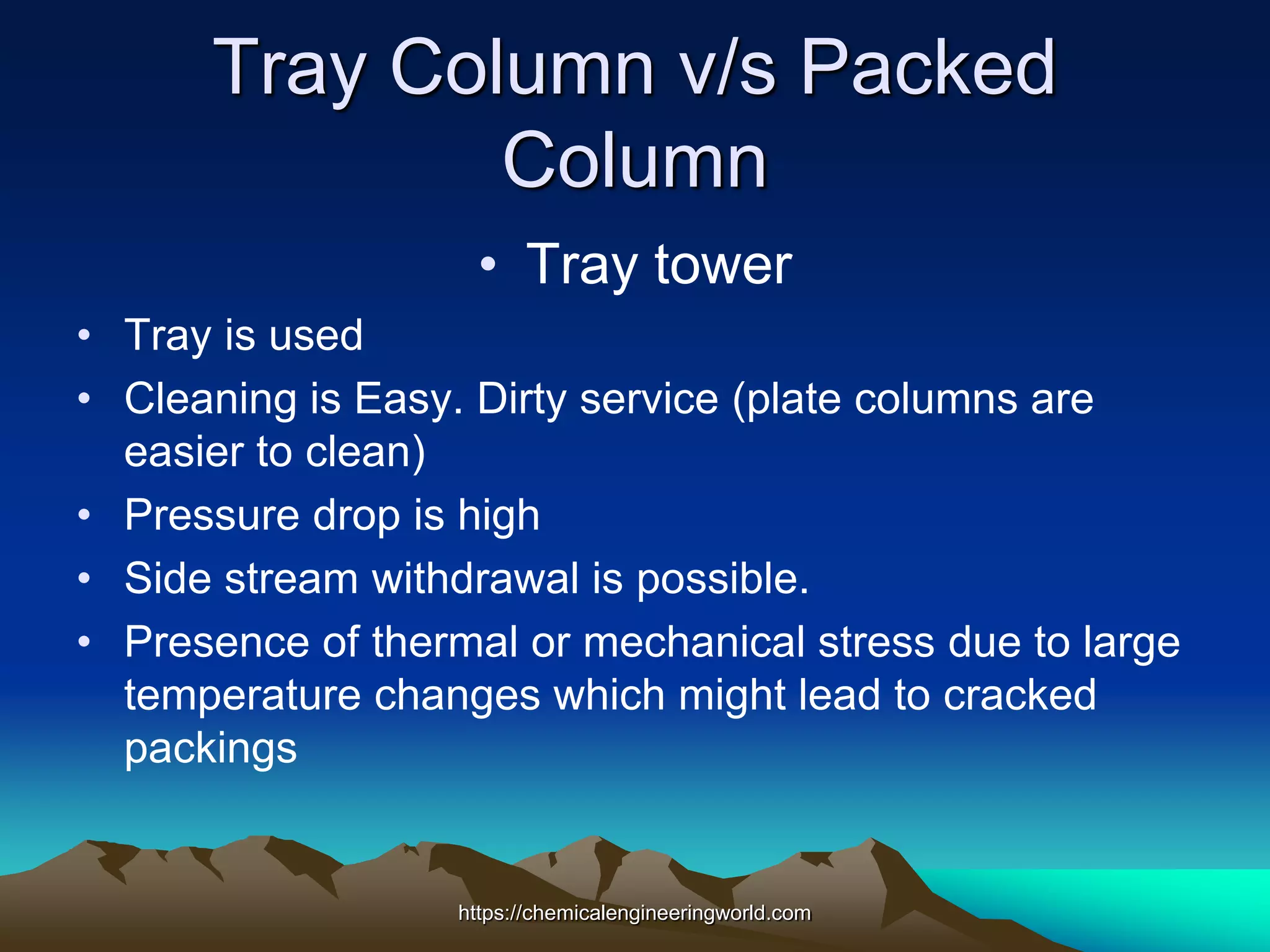 Types of Distillation & column internals | PPTX