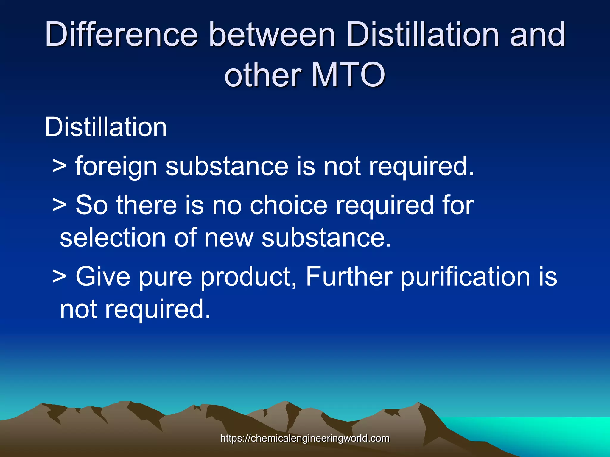 Types of Distillation & column internals | PPTX | Chemistry | Science