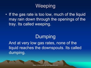 Types of Distillation & column internals | PPTX | Chemistry | Science