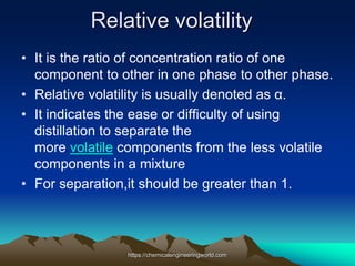 Types of Distillation & column internals | PPTX