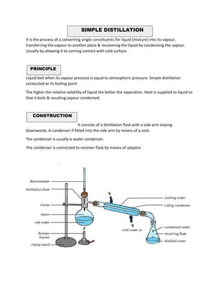 Simple Distillation Process