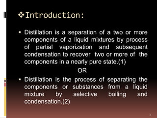 Distillation | PPTX | Chemistry | Science