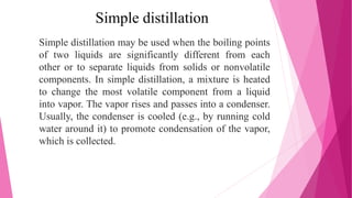 Distillation, History, Principle Its Types and USES | PPTX