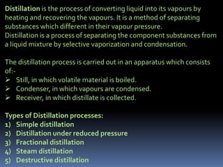 Distillation, distillation process for pharma students, simple ...