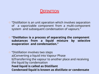 Distillation.ppt in Pharmaceutical Engineering | PPTX