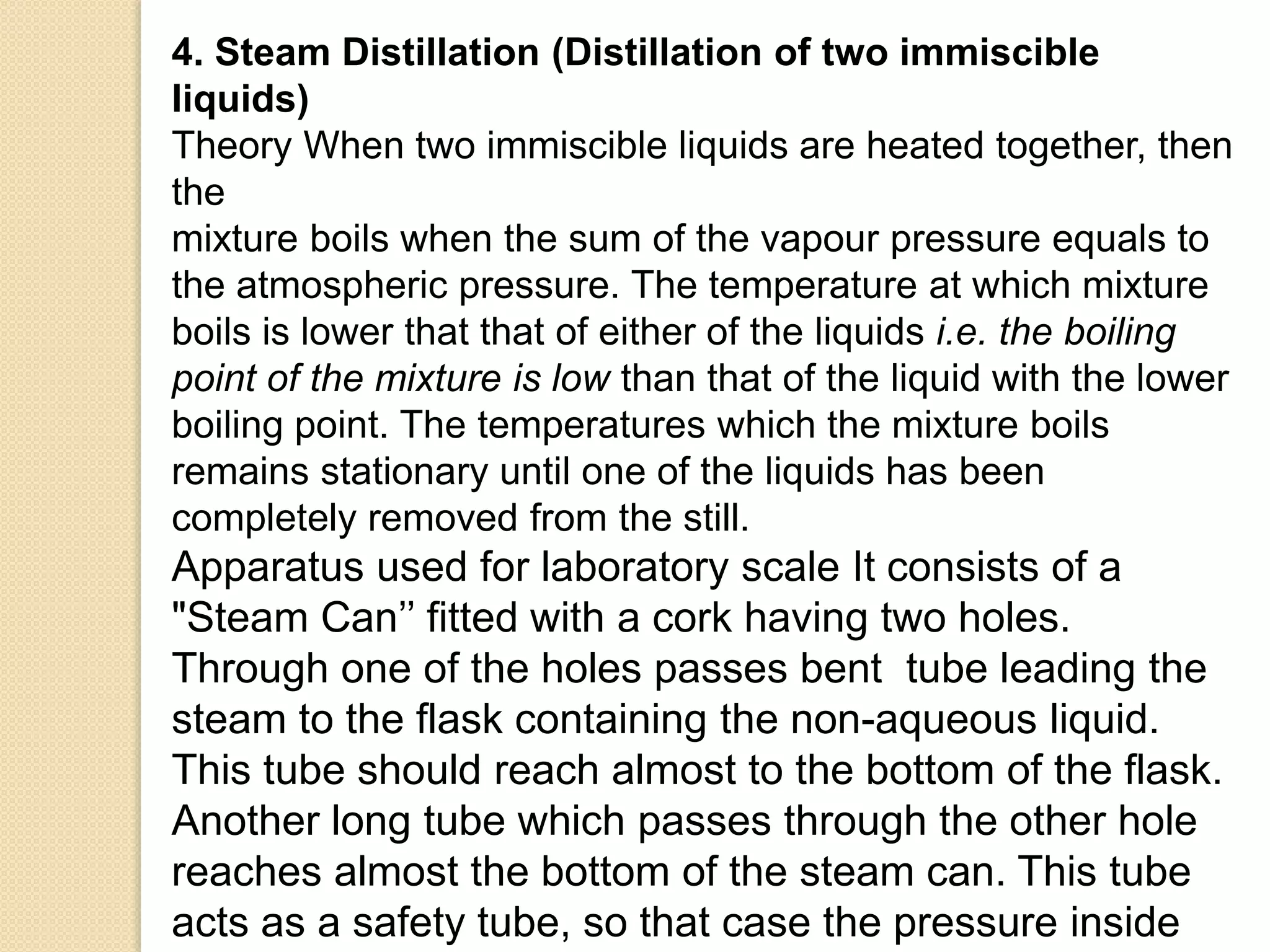Distillation processes ,Types of Distillation, Types of Water | PPTX
