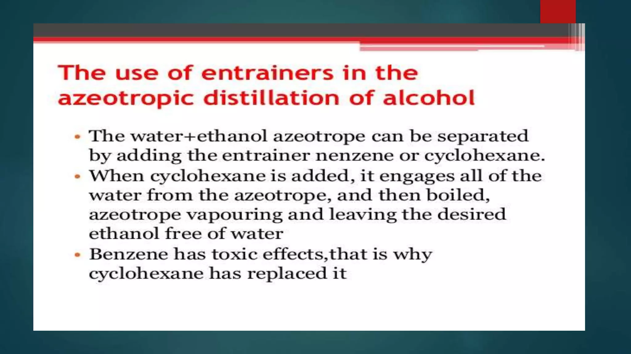 Distillation and azeotropic mixture | PPTX